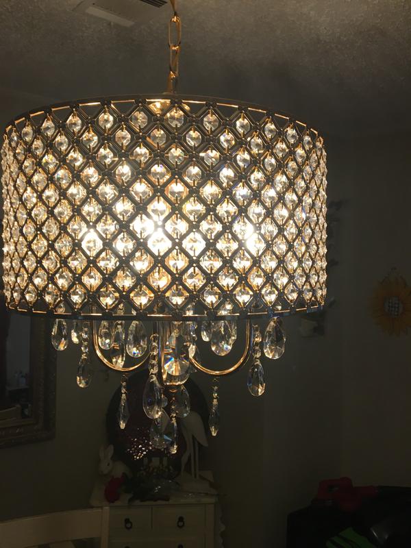 Edvivi Marya 4-Light Chrome Glam Crystal Chandelier EPG801CH at Lowes.com
