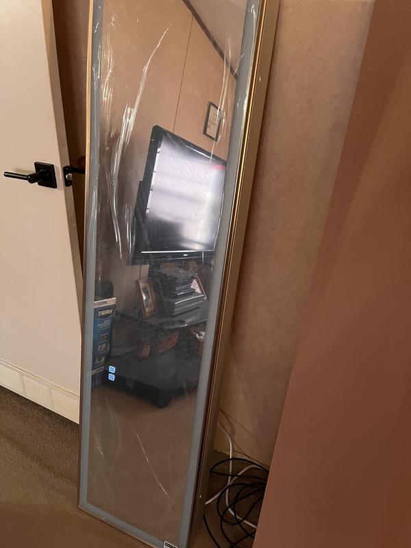 QueenFun Zena 60-in x 20-in Lighted LED Surface/Recessed Mount Brushed ...