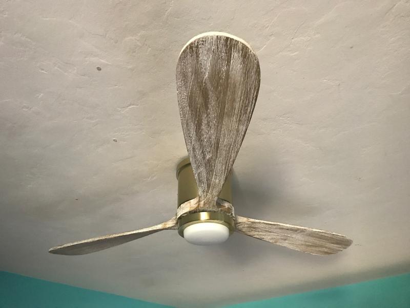 Parrot Uncle Smart Fan 52-in Sand Gold with Brushed Blades Integrated ...