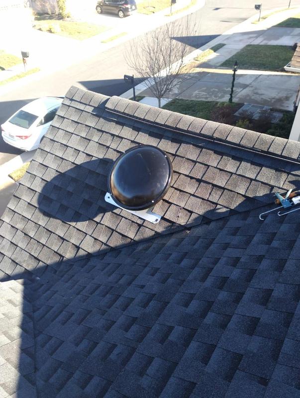 Master Flow 1250 -CFM Black Galvanized steel Electric Power Roof Vent ...