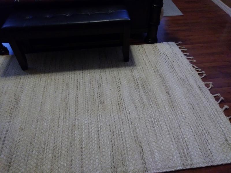 allen + roth Selena 5 x 8 (ft) Loomed Natural Linen Rectangular Indoor ...