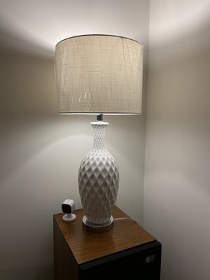 nuLOOM 28-in Ivory 3-way Table Lamp with Linen Shade MCT17AA at Lowes.com