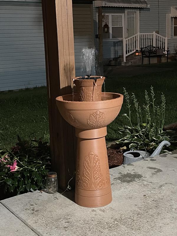 allen + roth 30-in H Plastic Tiered Outdoor Fountain Pump Included in ...