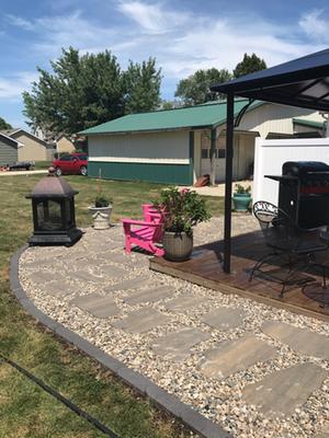 20.0-in L x 15.0-in W x 2.0-in H Irregular Charcoal/tan Concrete Patio ...