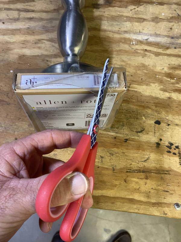 allen + roth 13.25-in Brushed Steel Plug-in Metal Lamp Base MML-1138BS at Lowes.com