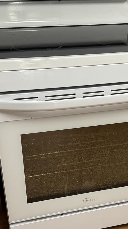 Midea 30-in Glass Top 4 Burners 6.3-cu ft Steam Cleaning Freestanding ...