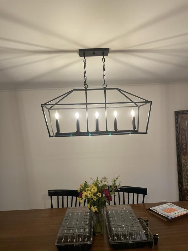 allen + roth Lane 4 -Light Polished Nickel Transitional Metal Square ...