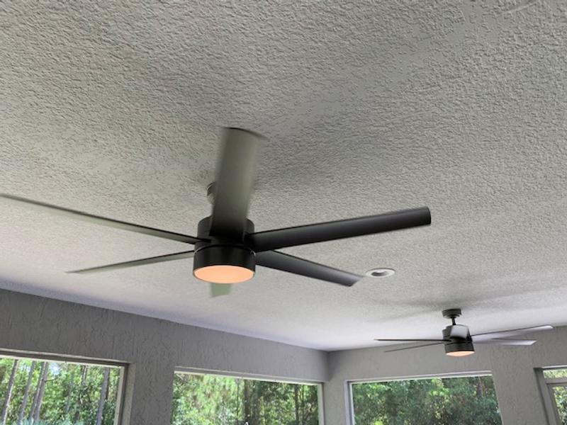 Hunter Solaria ENERGY STAR 72-in Matte black Integrated LED Indoor ...