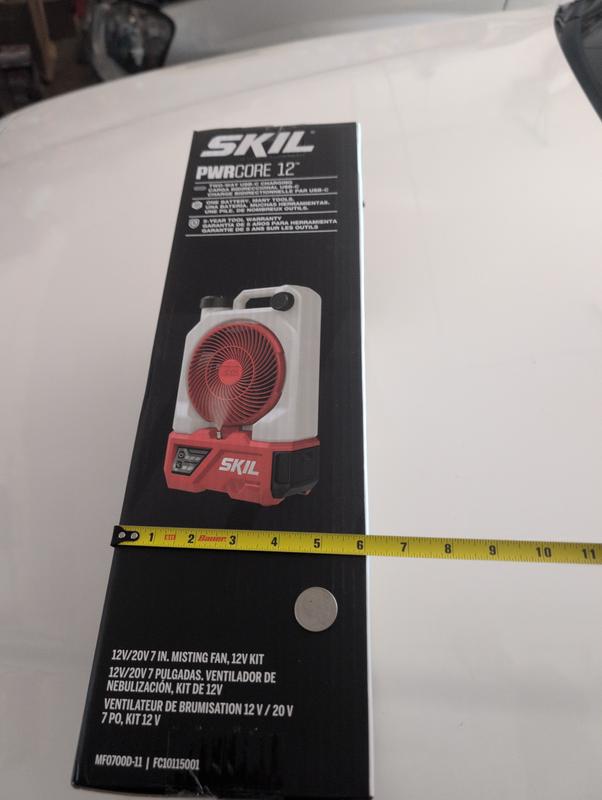 SKIL 7-in Indoor/Outdoor Misting Personal Fan, Battery Powered, in Red ...