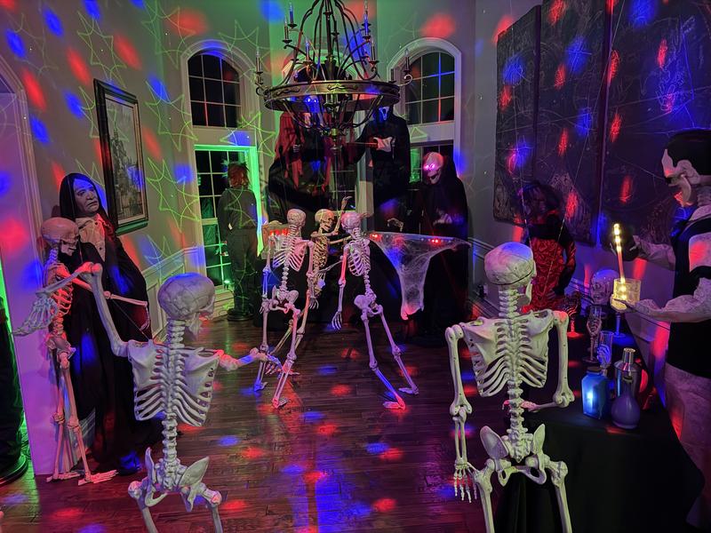 Haunted Living 7-ft Bluetooth Reaper Band LED Singer Animatronic 61094 ...