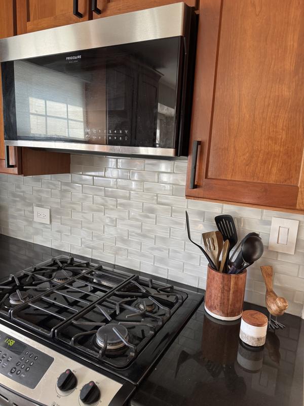 allen + roth White 3-in x 12-in Glossy Glass Subway Wall Tile (0.24-sq ...