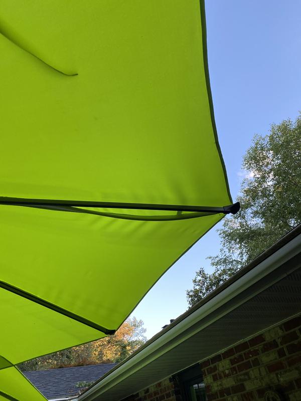 CorLiving 10-ft Aluminum Red Auto-tilt Market Patio Umbrella PPU-750-U ...