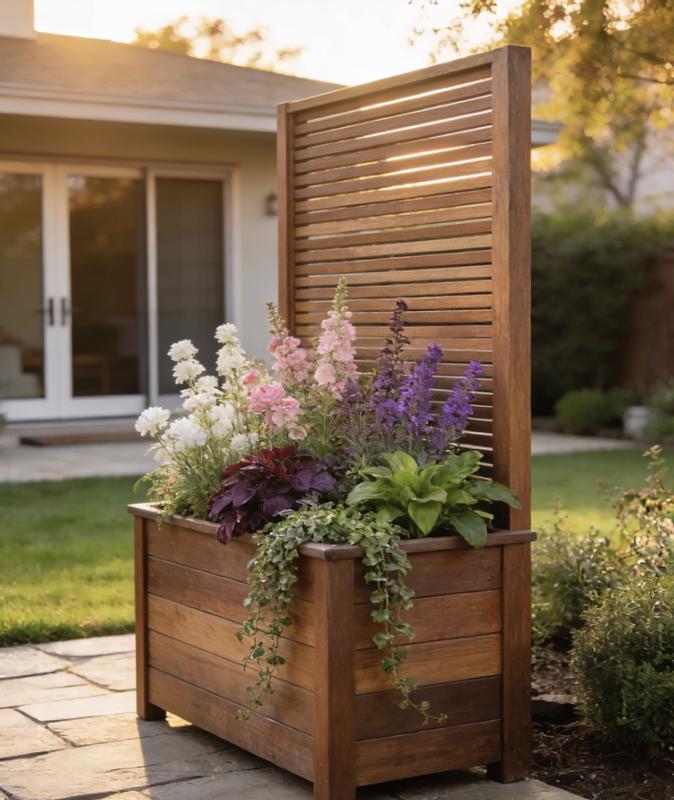Enclo Privacy Screens Concord 41-in W x 73-in H Wood Planter Box Cedar ...