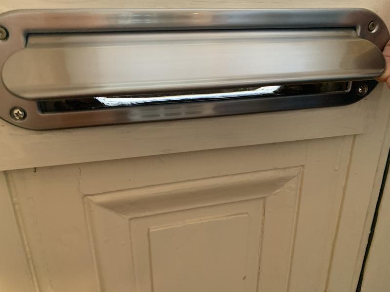 Franklin Brass Brushed Gold Mail Slot (Mounting Hardware Included) in ...