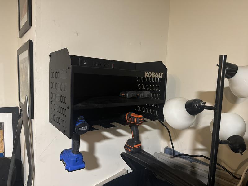 Kobalt Storage rail cabinet 24-in Black Steel Multipurpose Storage Rail ...