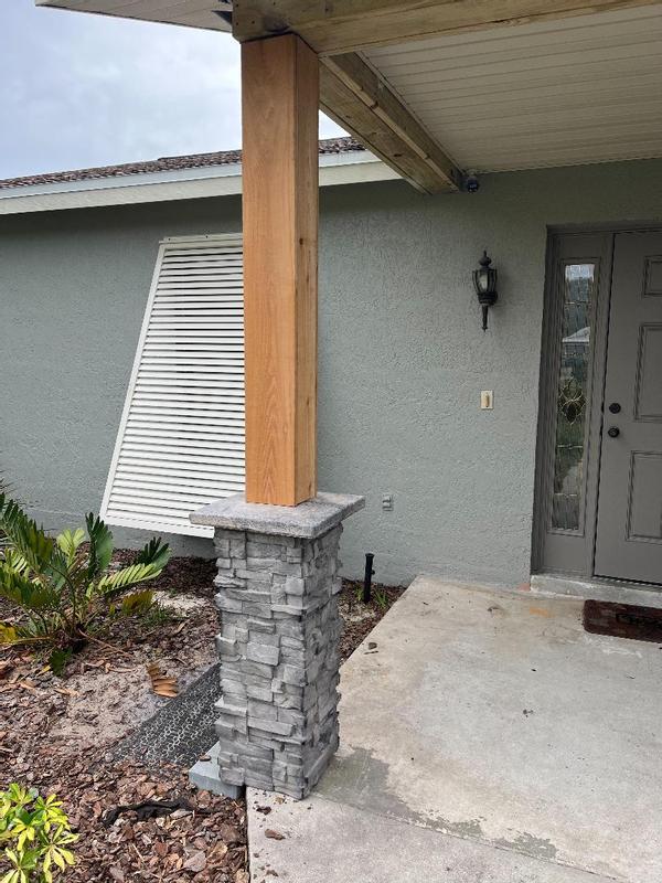 ClipStone 14-in x 14-in ColumnWrap ProStack 1-lin ft Ash Manufactured ...