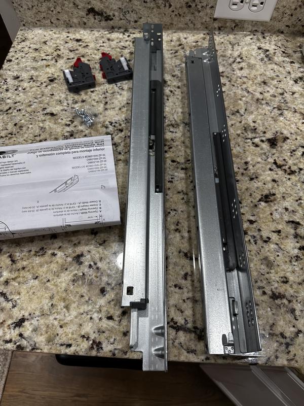 RELIABILT 21-in Full Extension Soft Close Undermount Mount 75-lb Load Capacity Silver Drawer ...