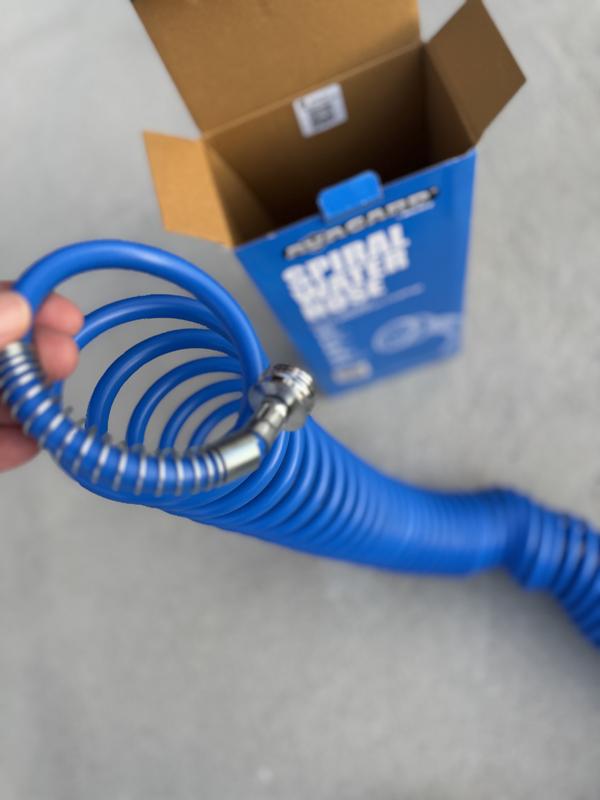 AVAGARD 3/8-in x 25-ft Heavy -Duty Kink Free Vinyl Blue Coiled Hose in ...