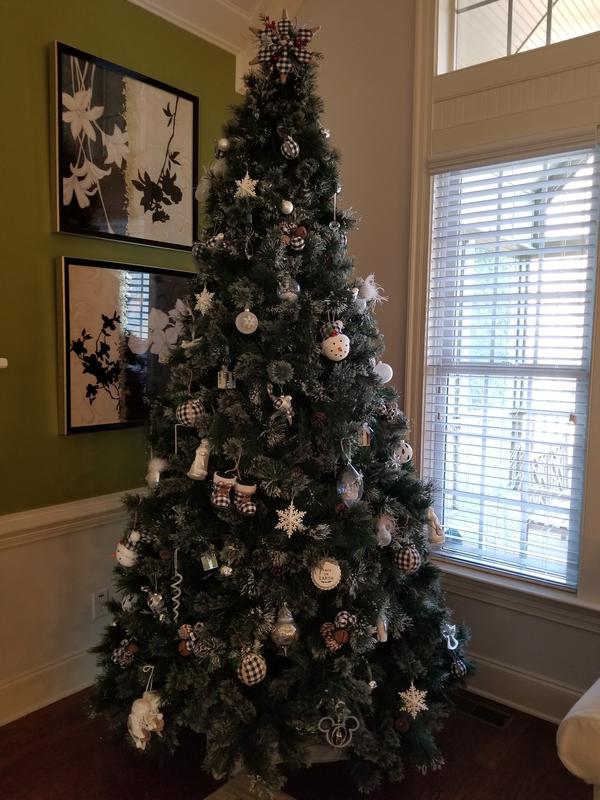 Best Selling Home Decor 9-ft Cashmere Pine Pre-lit Flocked Artificial ...