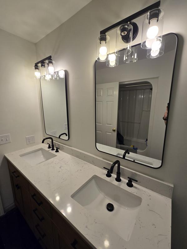 allen + roth Emeryson 24.5-in 4 Light Gold Transitional Bathroom Vanity ...