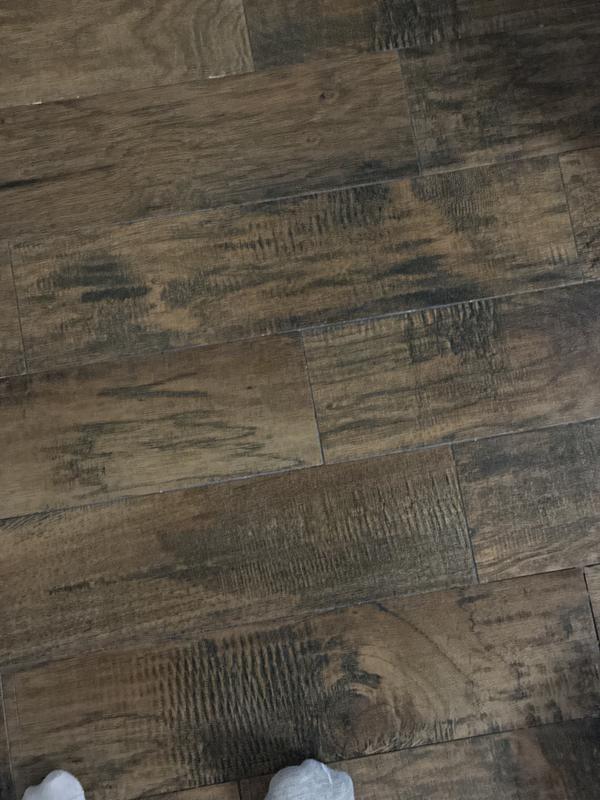 Style Selections Farmhouse Chestnut 6-in x 24-in Matte Porcelain Wood ...
