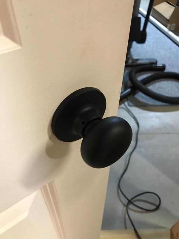 RELIABILT Baron Matte Black Interior Hall/Closet Passage Door Knob Contractor Pack (6-Pack ...