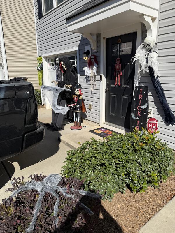 Haunted Living 6-ft Bluetooth Reaper Band LED Keyboard Player ...