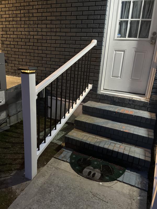 RDI Camden 6-ft x 36-in White Composite Deck Stair Rail Kit in the Deck ...