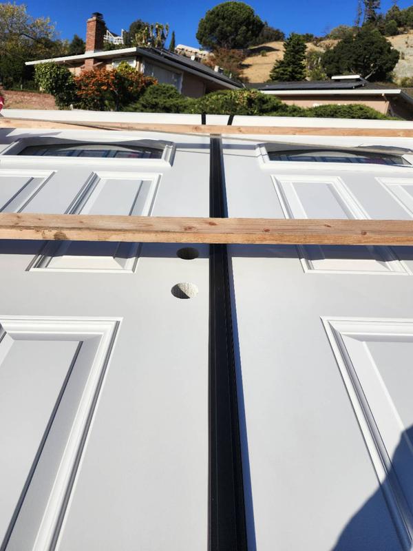 RELIABILT Craftsman 96-in x 80-in x 4-9/16-in Fiberglass 1/4 lite Right ...