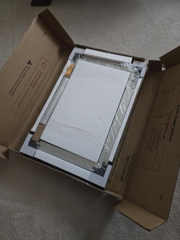 QueenFun Mirror 16-in x 24-in Beveled Rectangle Bathroom Vanity Mirror ...