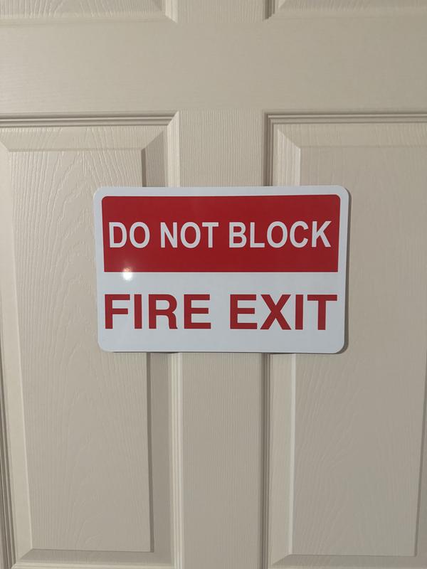 Safe Handler 5-Pack, Do Not Fire Exit Sign Labels BLSH-FESIGN-5 at ...