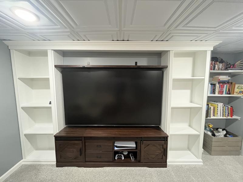 11/16-in x 4-3/4-in x 8-ft Finished Light Walnut MDF Tongue and groove ...