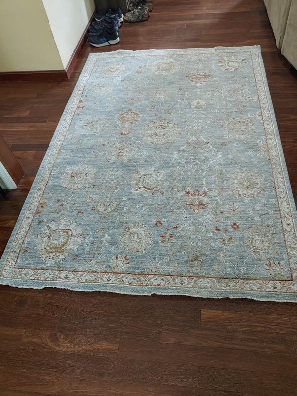 allen + roth Miriam 9 X 12 (ft) Light Blue Indoor Floral/Botanical Area ...