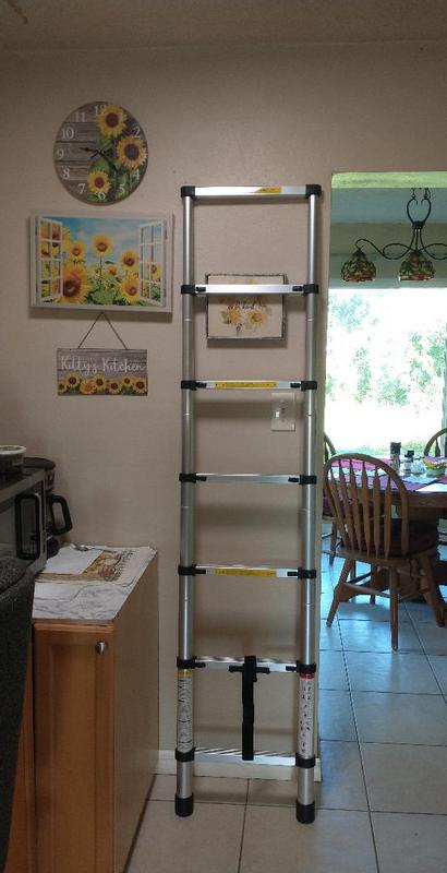 Qeetex 6.6FT Aluminum Telescoping Ladder Folding Collapsible Multi ...