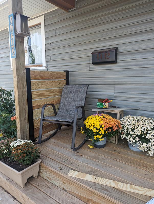 HOFT End Post Kit A4 and Hardware 6-ft x 44-in Black Aluminum Deck ...