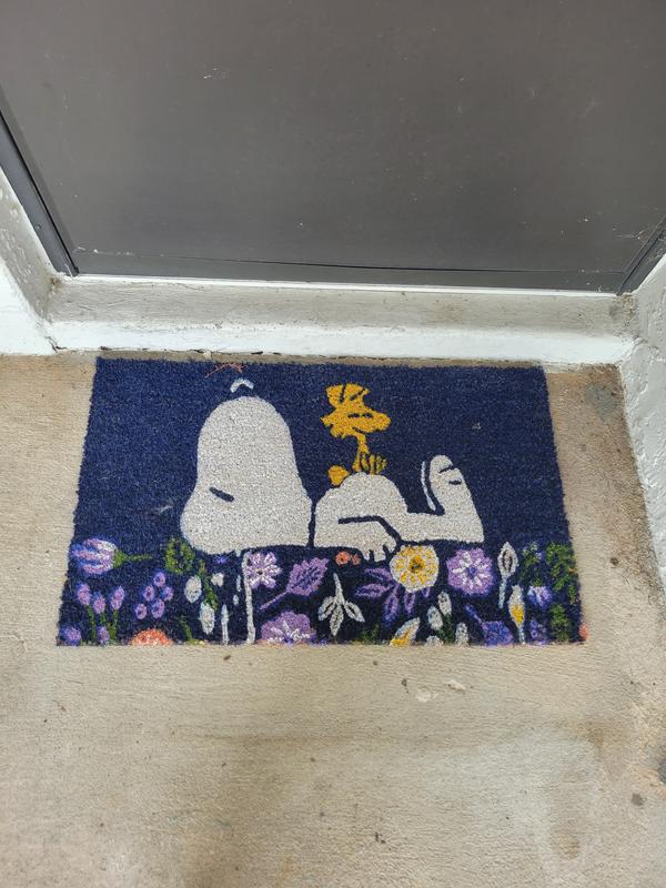 Peanuts 18-in x 30-in Multi Coir Non-Slip Grip Indoor or outdoor Door Mat in the Mats department ...
