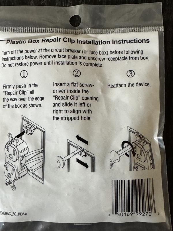 Hubbell RACO 10-Pack Gray Metal Repair Clip Wall Electric Box Mounting ...