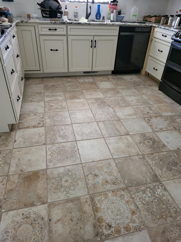 allen + roth Marbella Weathered Mediterranean 12-in x 12-in Glazed ...