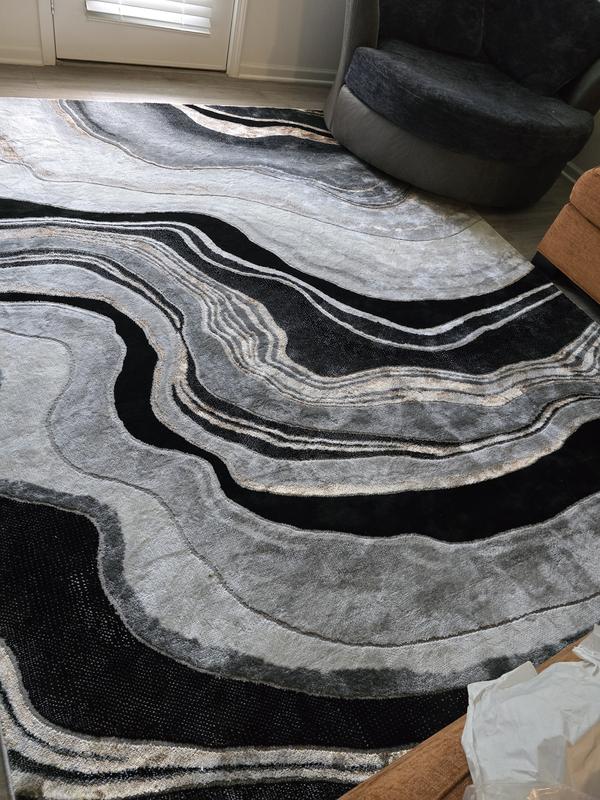Origin 21 Endless Space 8 X 10 (ft) Onyx Indoor Geode Area Rug 670289 ...