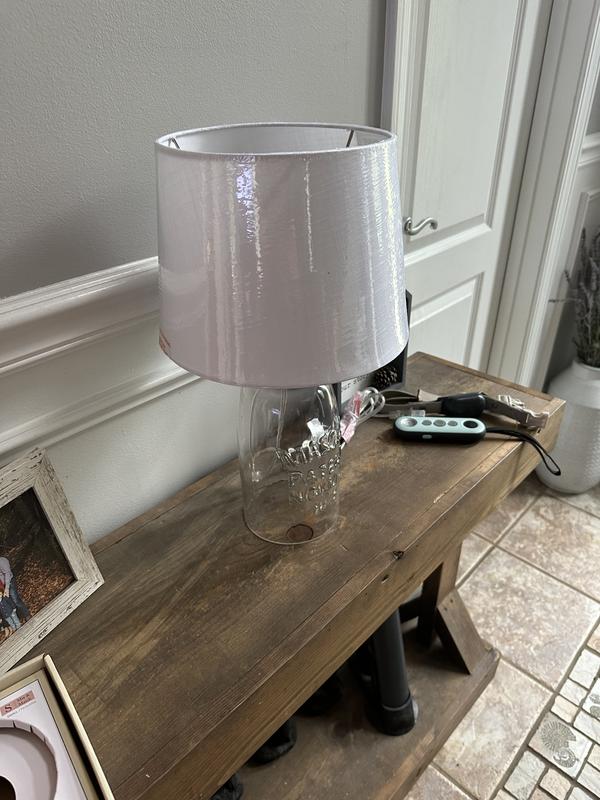 allen + roth 12.5-in Clear Plug-in Glass Lamp Base LB42MSN at Lowes.com
