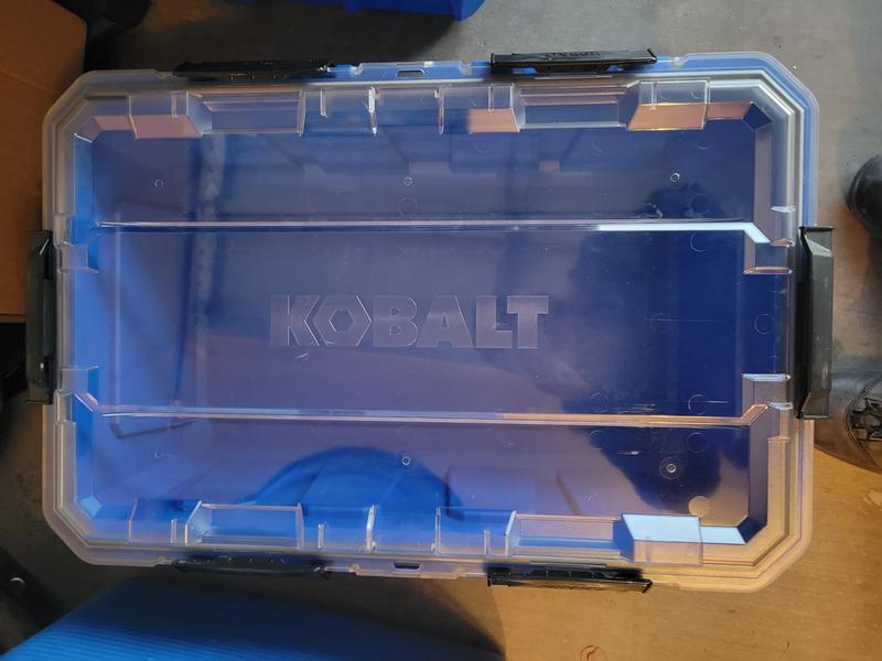 Kobalt Small 5 -Gallons ( 20 -Quarts ) blue Heavy Duty Stackable Tote ...