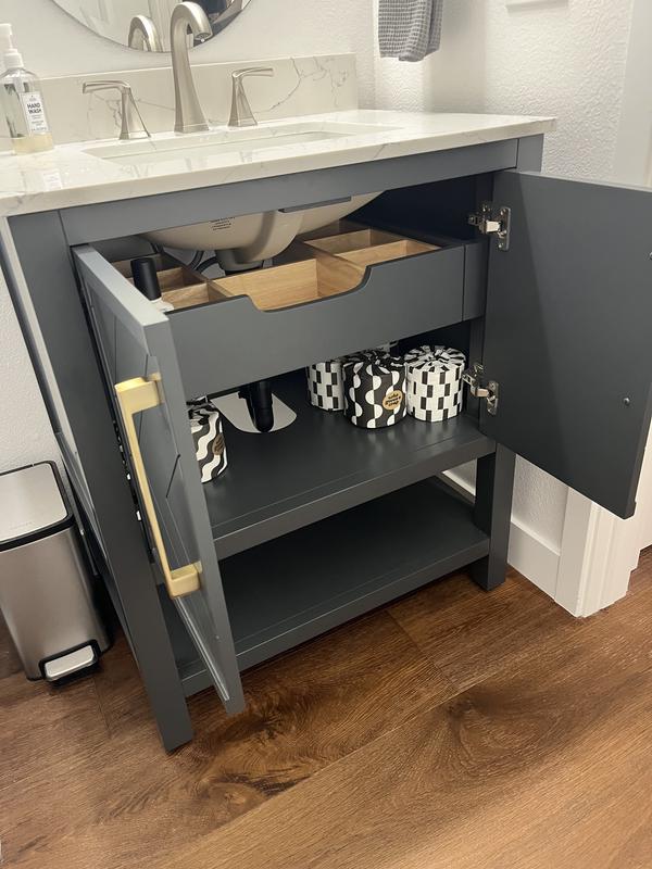 Origin 21 Quillian 30-in Carbon Grey Undermount Single Sink Bathroom ...