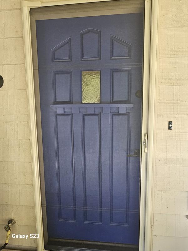 LARSON Brisa Universal reversible Retractable Screen door 36-in x 80-in ...