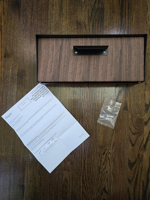 Origin 21 Wall Mount Black Metal Standard Mailbox 07-2978 at Lowes.com