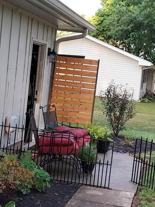 Enclo Privacy Screens No Dig Cedar 39-in W x 60.5-in H Concord Slatted ...