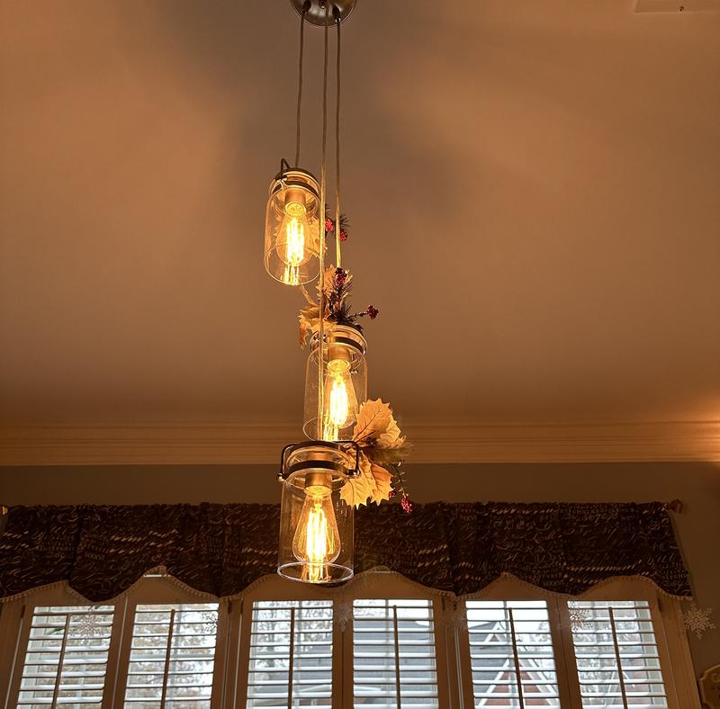 GE Vintage LED Amber Wound Thin Filament 60-Watt EQ ST19 Warm Candlelight Medium Base (e-26 ...