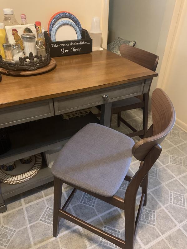 Best Selling Home Decor Gavin Set of 2 Dark Grey and Walnut 20-in H ...