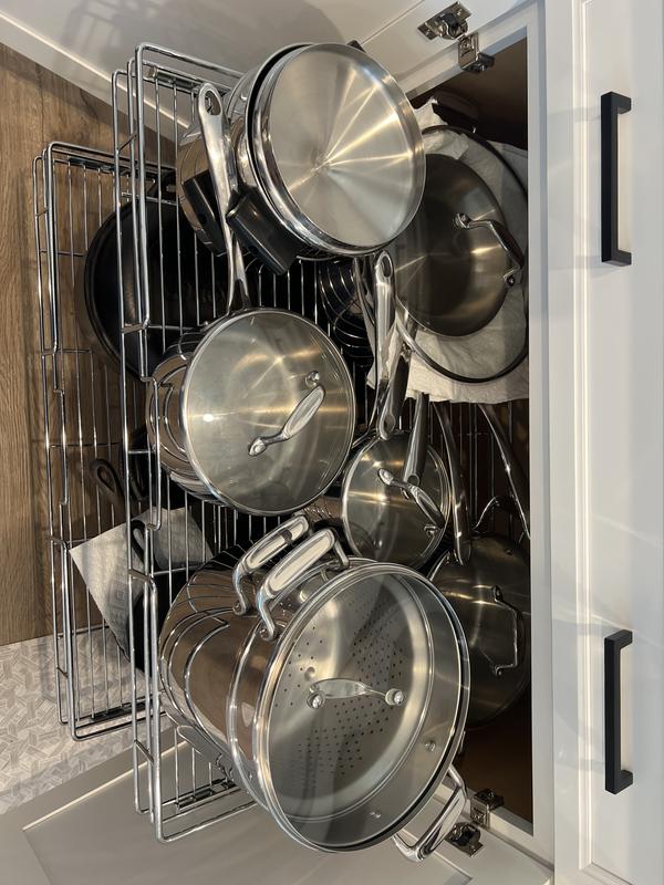 LOVMOR 2 Tier Individual Pull Out Cabinet Organizer 9in W x 21½in D ...