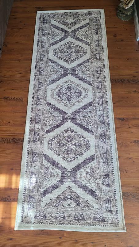 allen + roth 2 X 7 (ft) Grey Brown Indoor Distressed/Overdyed Machine ...