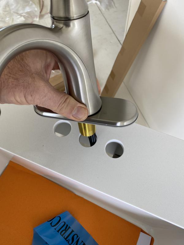 allen + roth Mullen Brushed Nickel Single Hole 1-Handle WaterSense ...